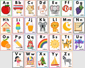アルファベットカード｜大文字と小文字・イラスト入りテンプレートの無料ダウンロード - 登録不要のフリーテンプレート
